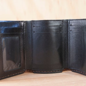 Mens Custom Leather Trifold Wallet With Secret Inscription in Your ...