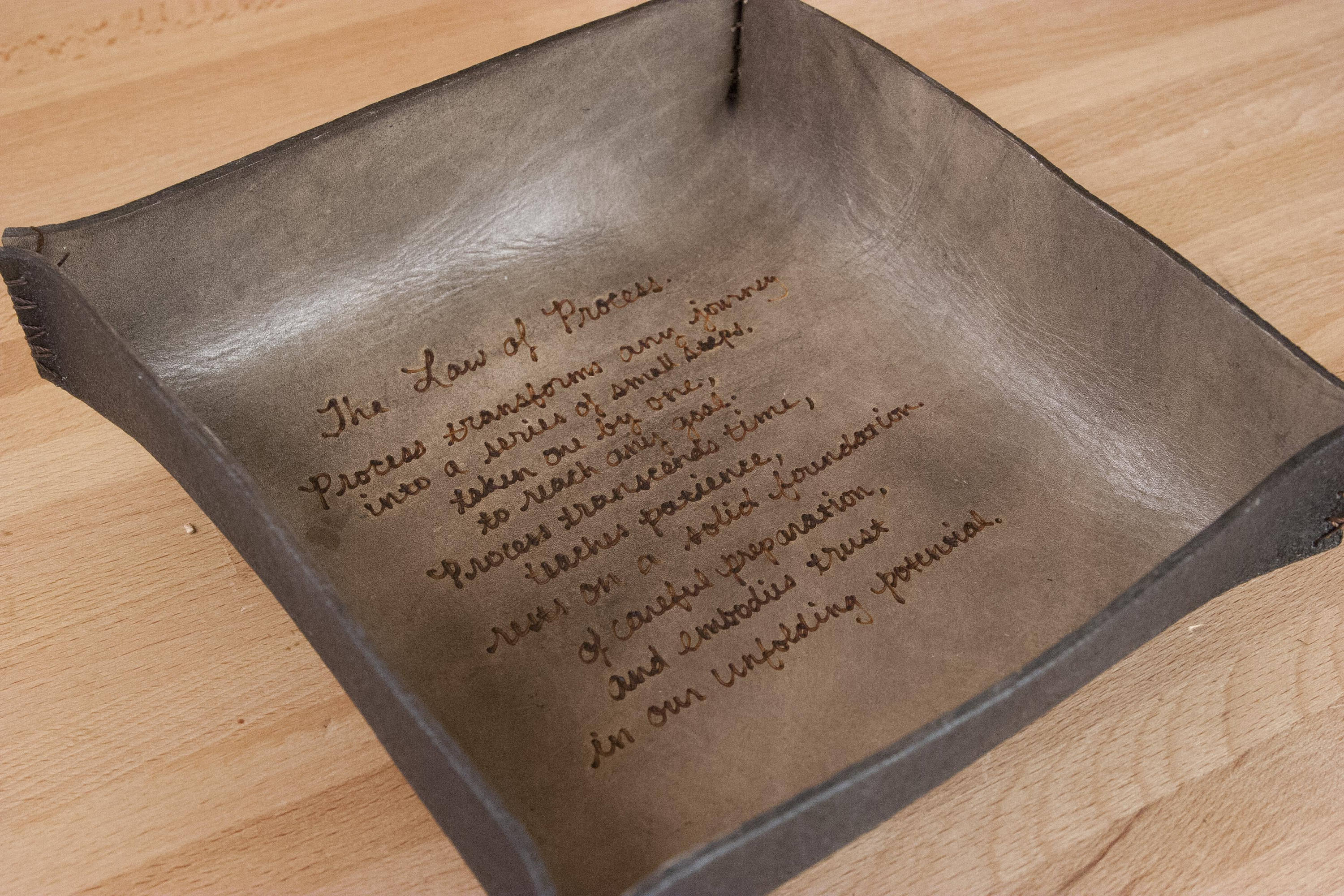 Custom Catchall Tray Leather Valet Tray in the Smokey | Etsy