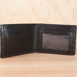Personalized ID Bifold Wallet - Custom Mens Leather Wallet With Custom ...