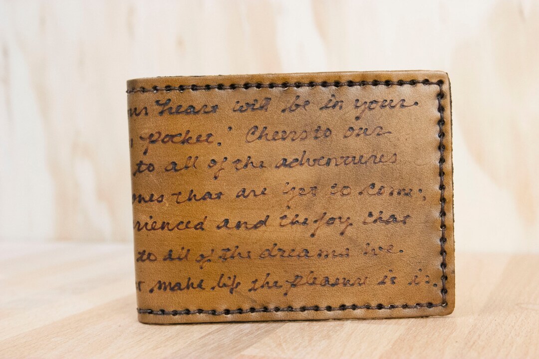 Personalized Bifold Wallet - Custom Engraved Mens Wallet With ...
