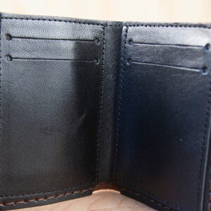 Mens Custom Leather Trifold Wallet With Secret Inscription in Your ...