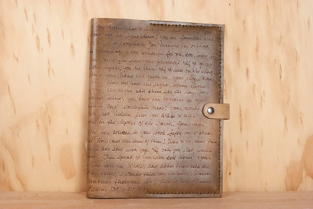 Personalized Leather Journal: Custom Inscription, Antique Brown ...