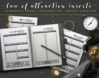 A5 Mandala Garden Planner Inserts printable PDF INSTANT DOWNLOAD - Etsy