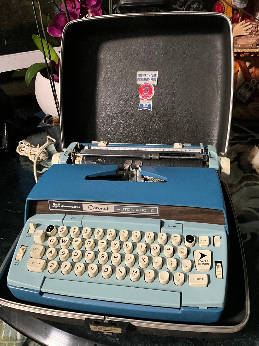 Typewriter Electric Smith Corona Coronet Automatic 10 & Case Vintage - Etsy