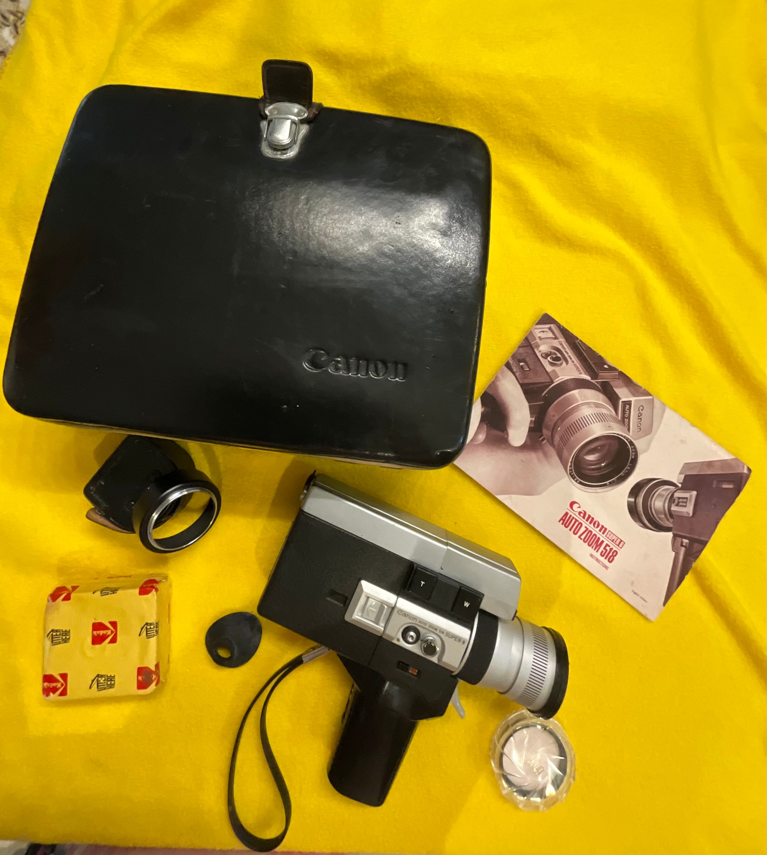 Canon Auto Zoom 518 SV Super 8 8mm Movie Camera W/filterhoodmanualcasefilm - Etsy