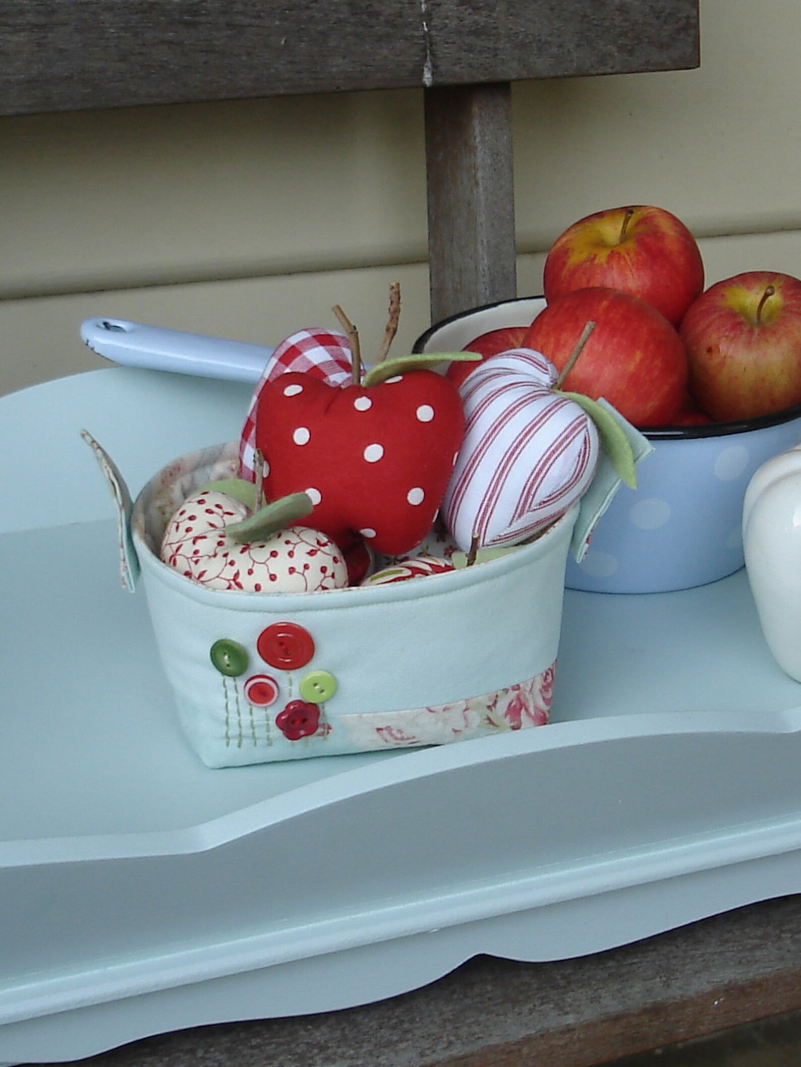 PDF Pattern - 'A Dapple of Apples' - Basket of Fabric Apples Softie ...