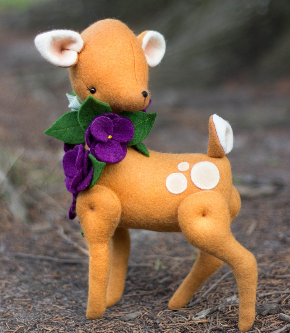 PDF Pattern 'violet' Felt Deer Softie With Felt - Etsy Australia