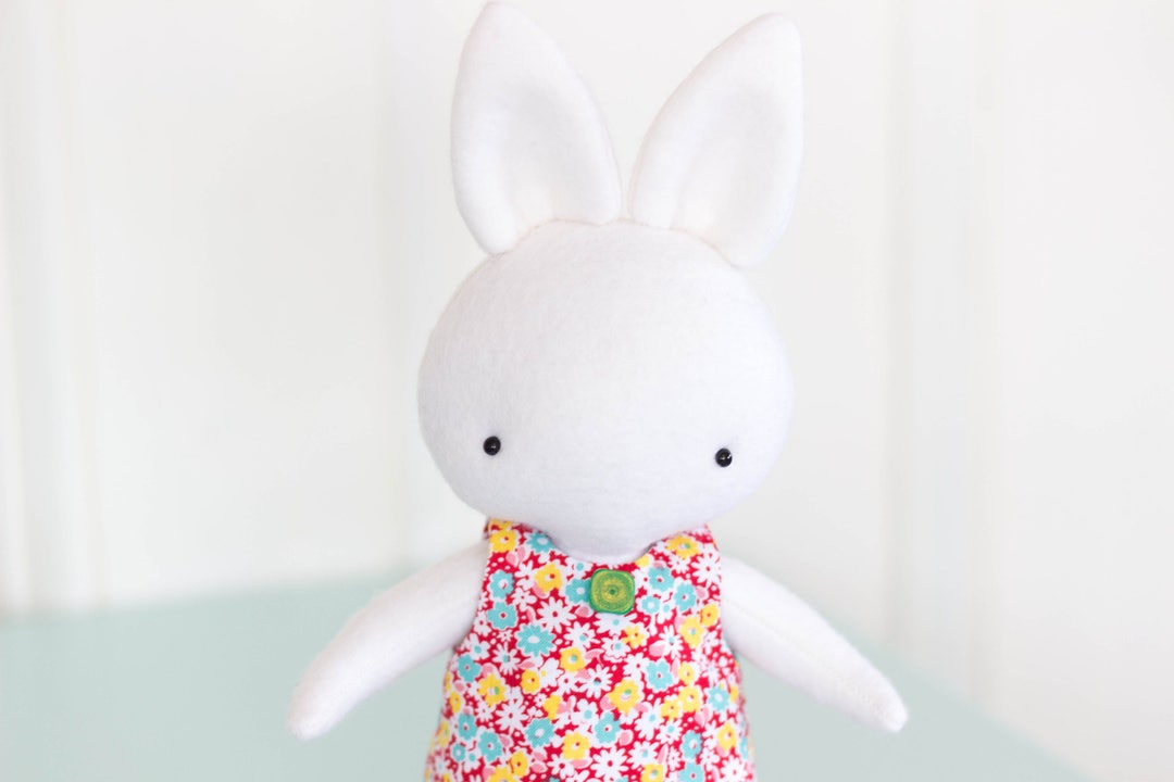 PDF Pattern - 'sukie' - Felt Rabbit Miffy Tribute Softie, With Fabric A ...