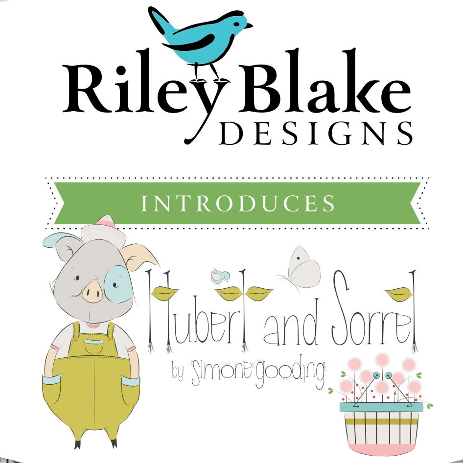 Riley Blake Fabric Hubert and Sorrel Words of Love Grey | Etsy