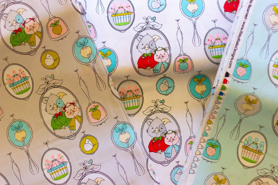 Riley Blake Fabric Hubert and Sorrel Words of Love Grey | Etsy