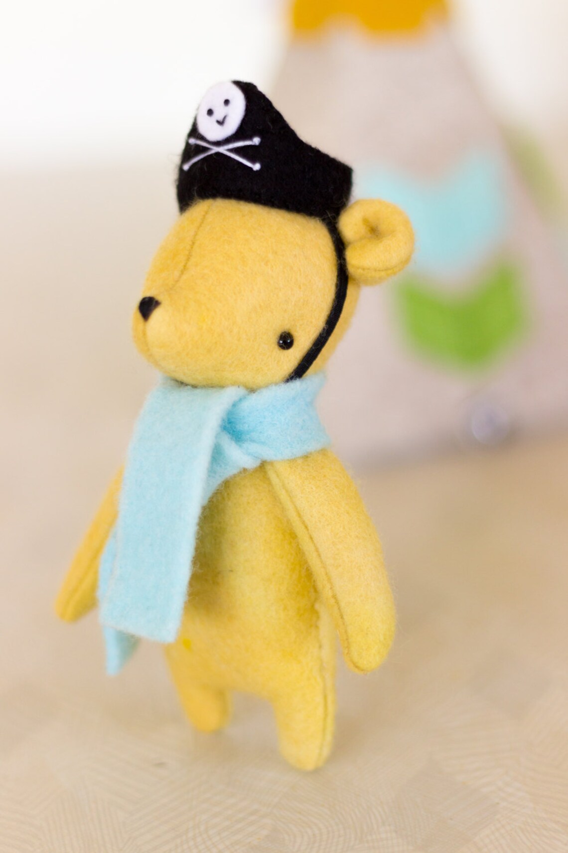 PDF Pattern - 'teepee Ted' - Felt Bear Softie, Felt Teepee, Chief ...