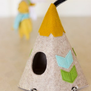 PDF Pattern - 'teepee Ted' - Felt Bear Softie, Felt Teepee, Chief ...