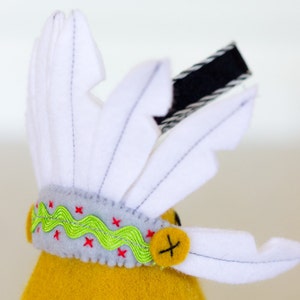 PDF Pattern - 'teepee Ted' - Felt Bear Softie, Felt Teepee, Chief ...