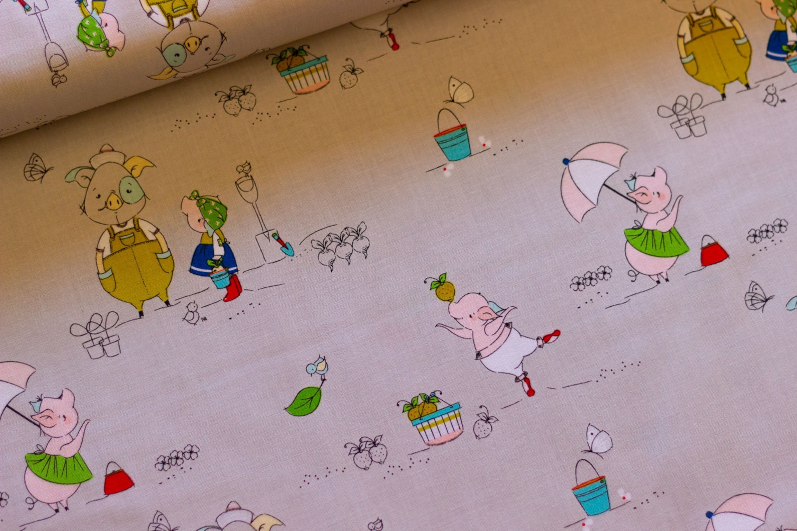 Riley Blake Fabric Hubert and Sorrel Garden Grey Simone - Etsy