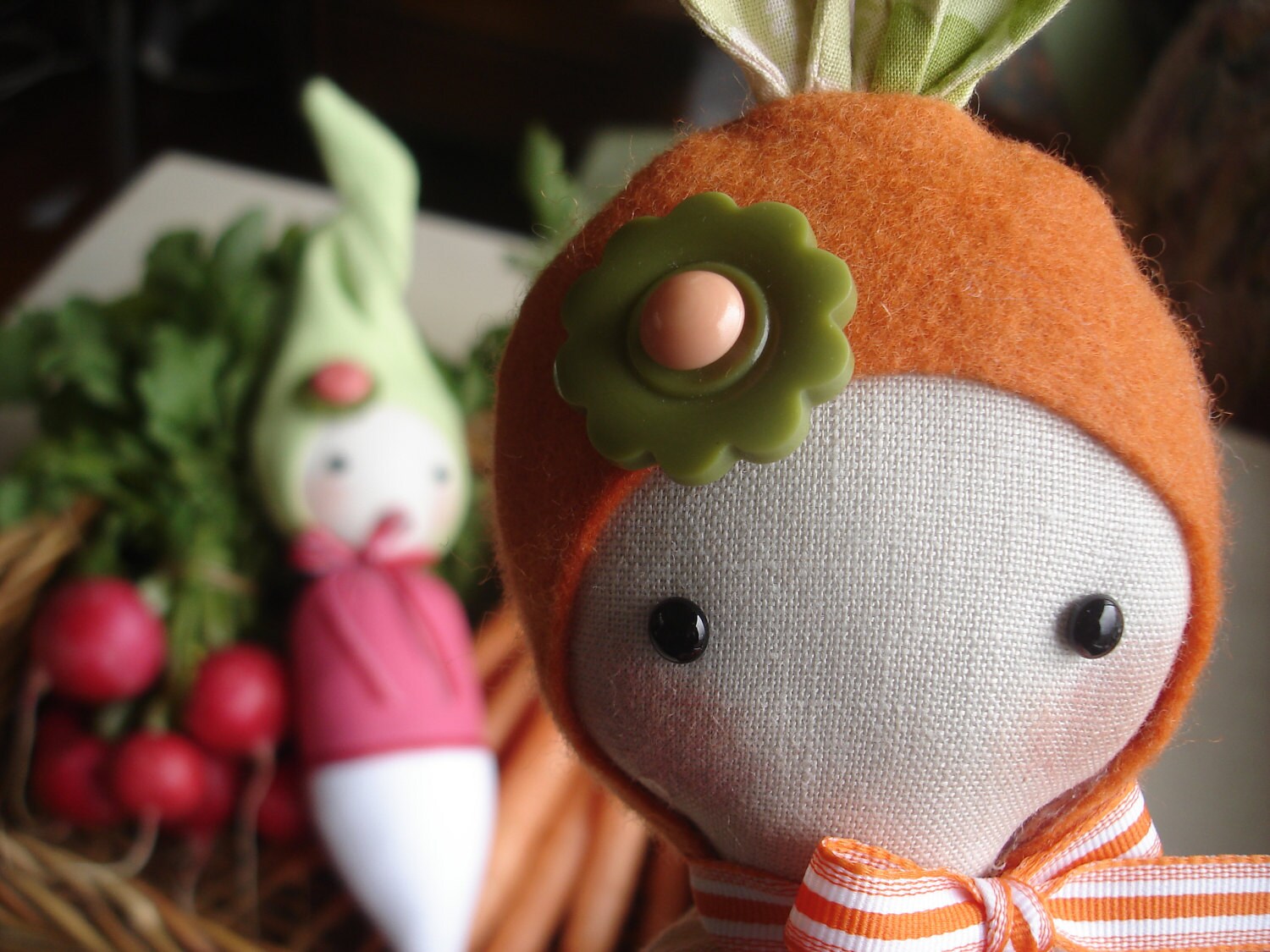 PDF Pattern - 'sprouts' - Carrot and Radish Softie Dolls - Instant ...