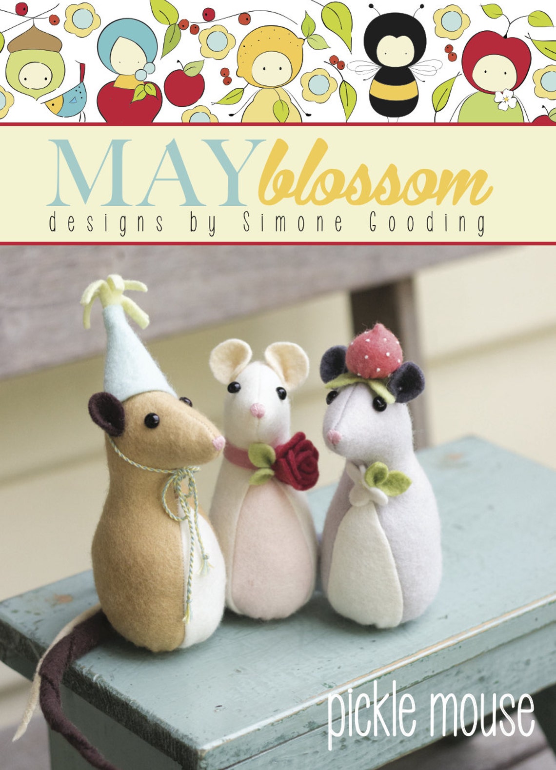 PDF Pattern 'pickle Mouse' Felt Mice Softies - Etsy