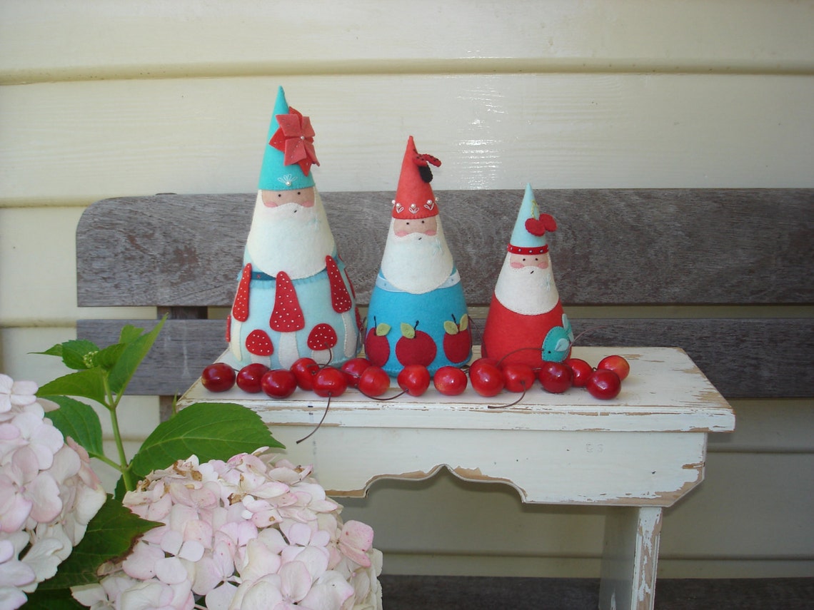 PDF Pattern 'Jumbleberry Santas' Felt Father | Etsy