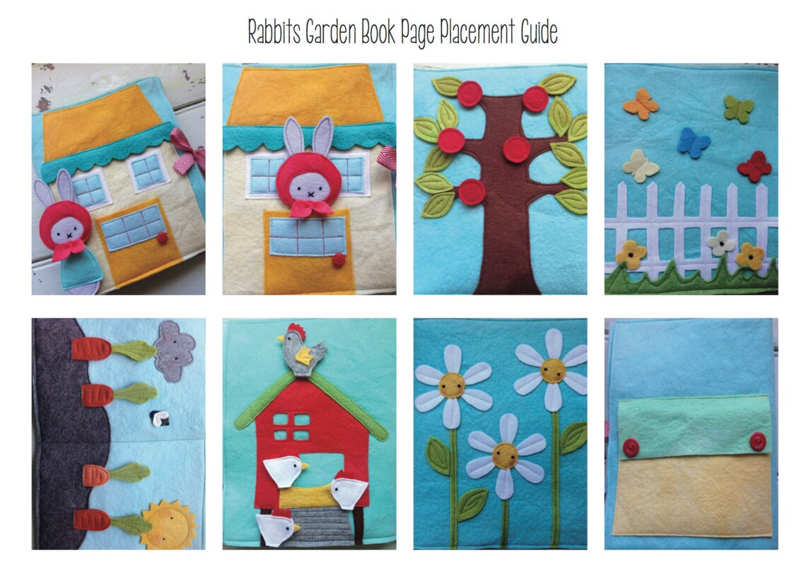 PDF Pattern 'Rabbit's Garden' Felt Book / | Etsy