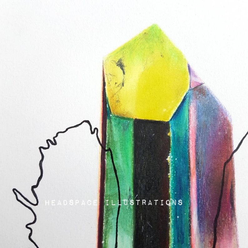 ORIGINAL 7x10 Crystal Moose Antlers Colored Pencil Art by - Etsy