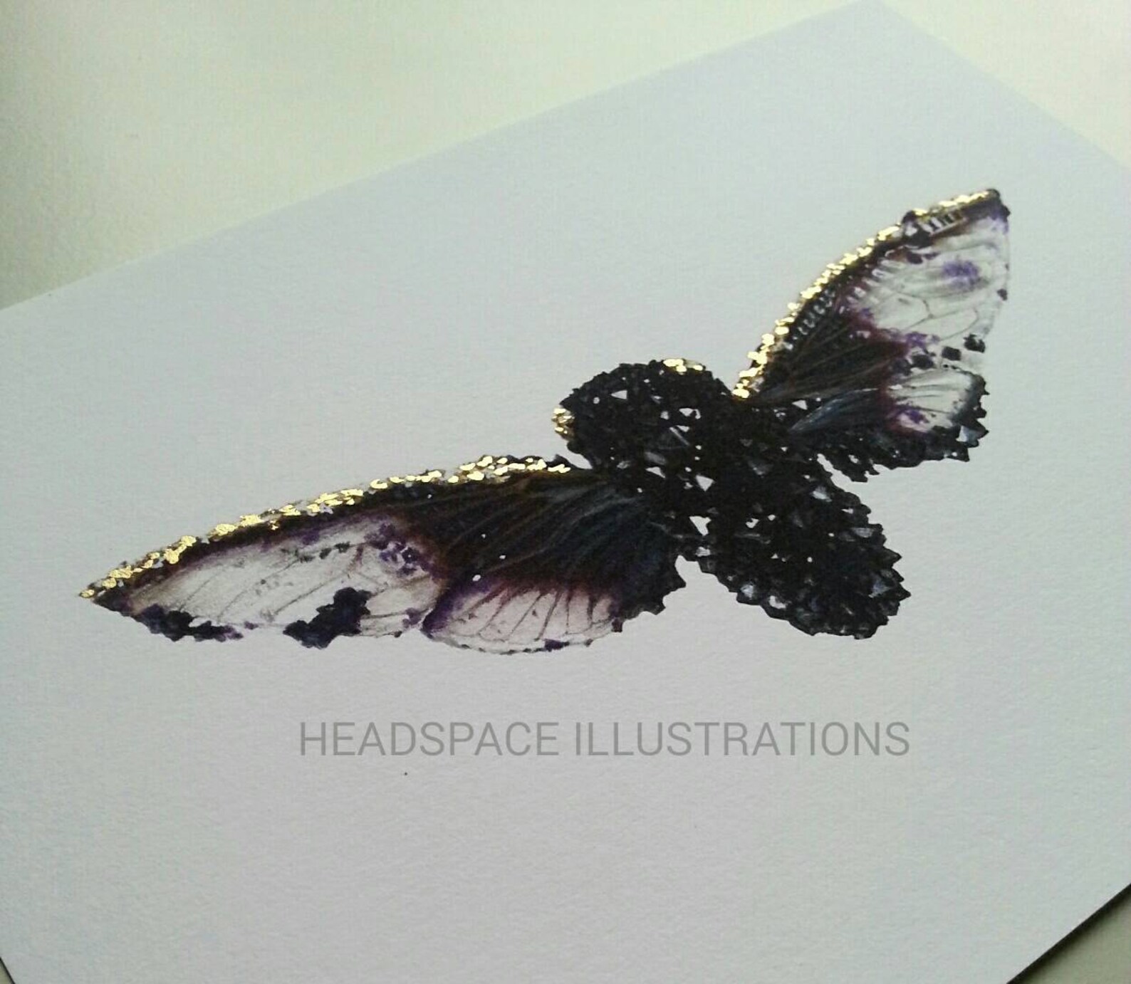 Crystal Cicada With Hand Painted Gold Colored Pencil Insect - Etsy