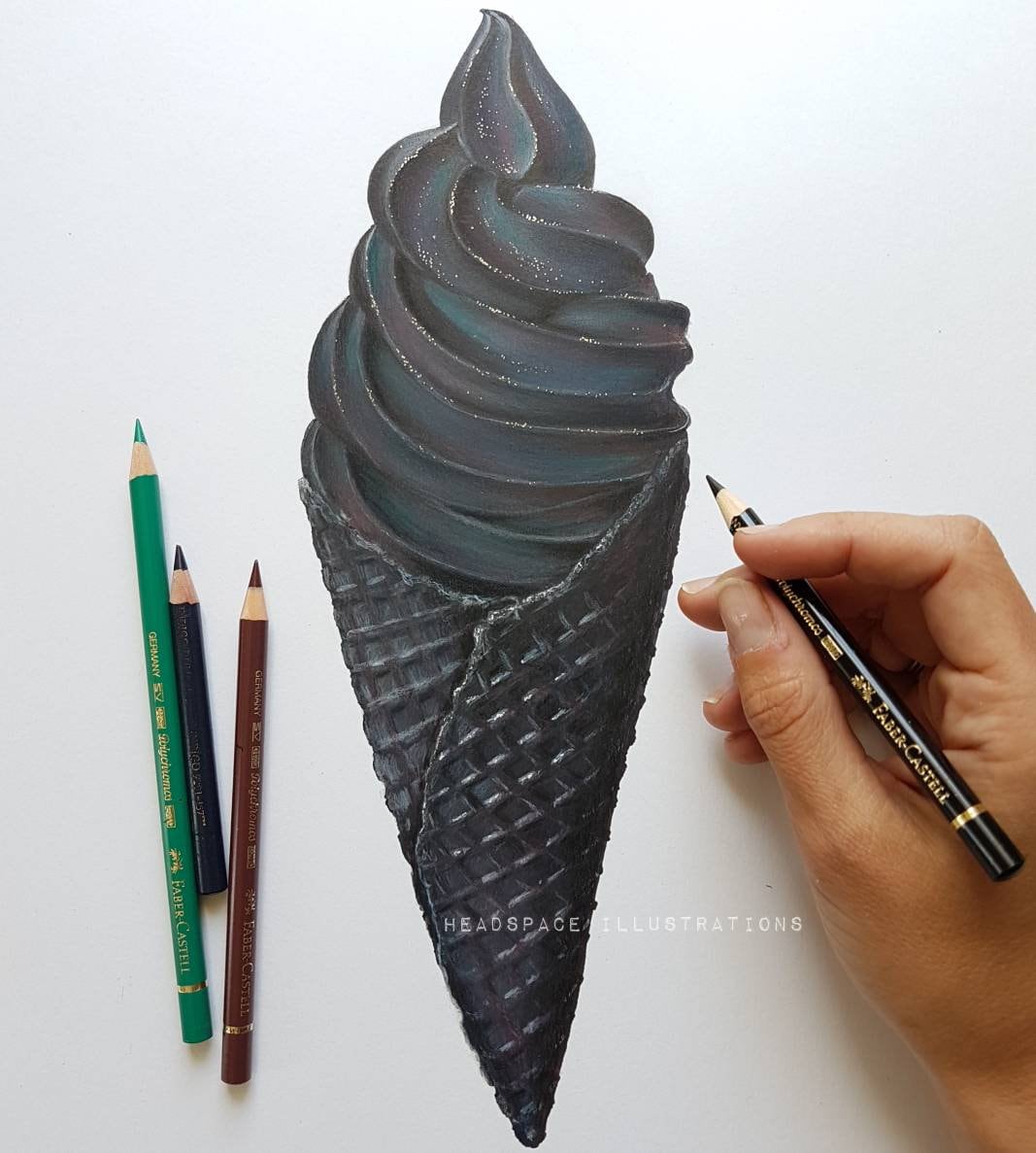 Ice Cream Pencil Drawing