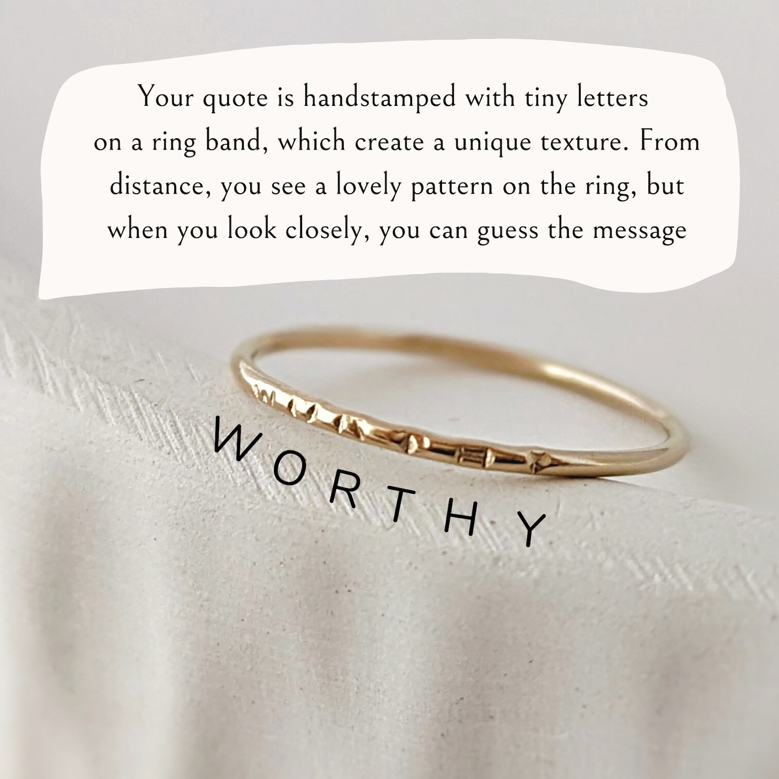 Custom 1 Mm Secret Message Ring, Hidden Quote Jewelry, Initial Ring ...