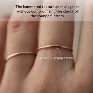 Custom 1 Mm Secret Message Ring, Hidden Quote Jewelry, Initial Ring ...
