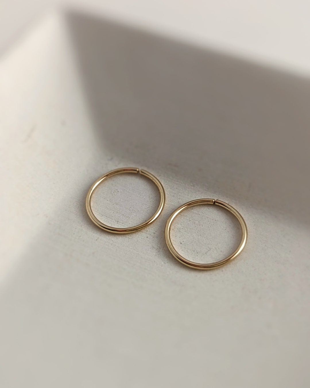 Round Shape Sleepers, Gold Filled Sleepers, Endless Hoop Earrings ...