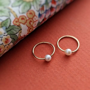 Freshwater Pearls Sleepers, Pearls Hoops You Can Sleep With, Endless Pearl Hoops, Earrings for ...