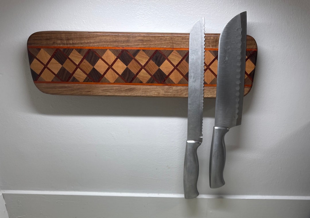 READY TO SHIP Handmade Argyle Invisible Magnetic Knife Holder Exotic ...