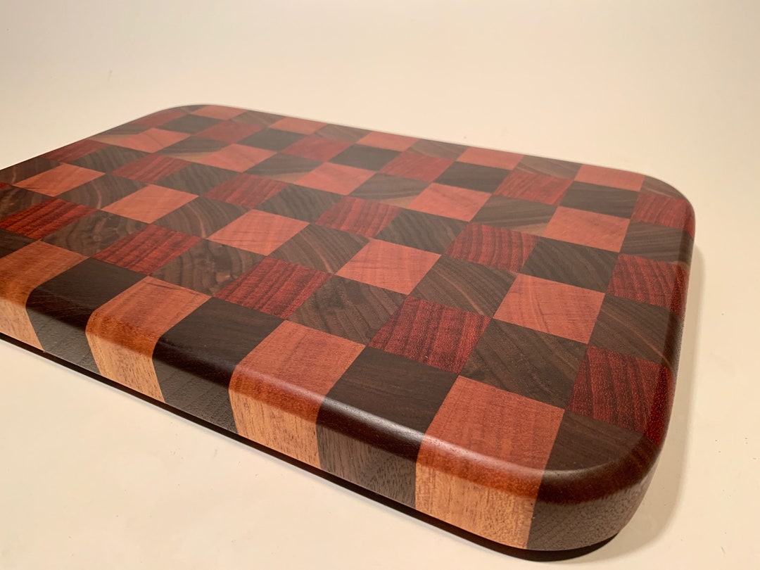 Butcher Block Cutting Board Cheese Board Trivet Hardwood Walnut Exotic ...