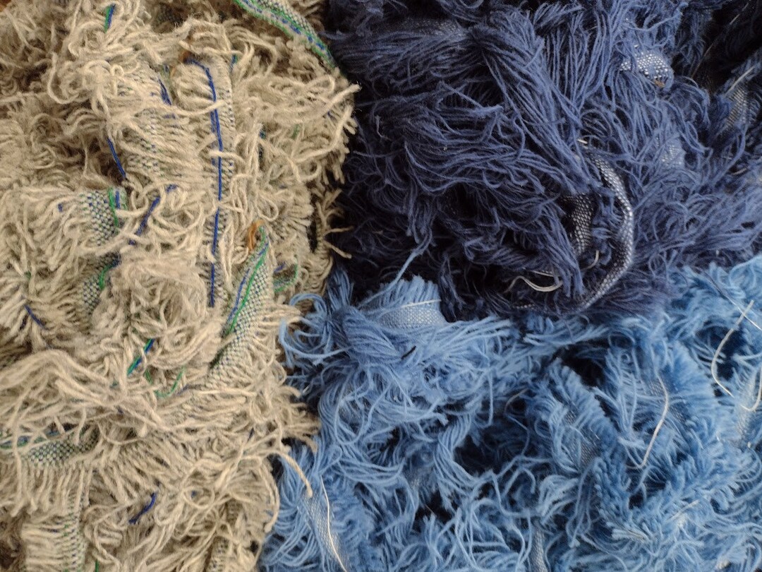NEW Wool Selvedge for Rug Weaving: 10 Pounds, Shades of Blue With Tan ...