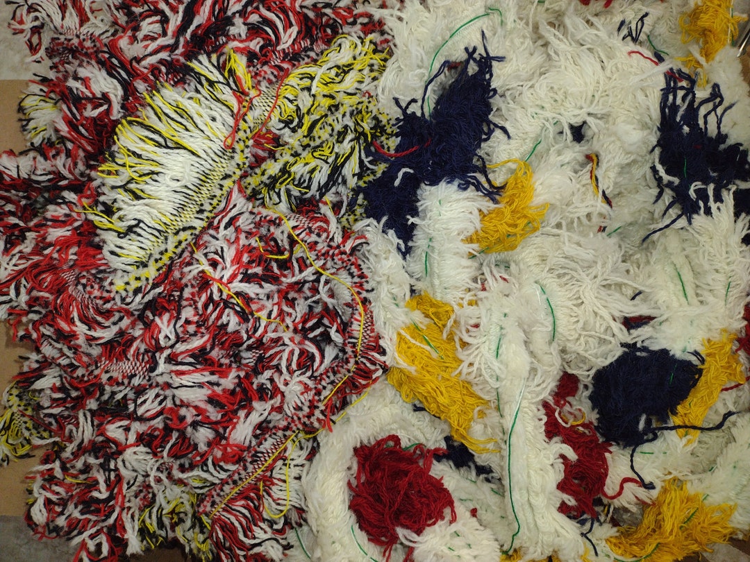 NEW Wool Selvedge for Rug Weaving: 10lb, Color Block Cream and Red ...