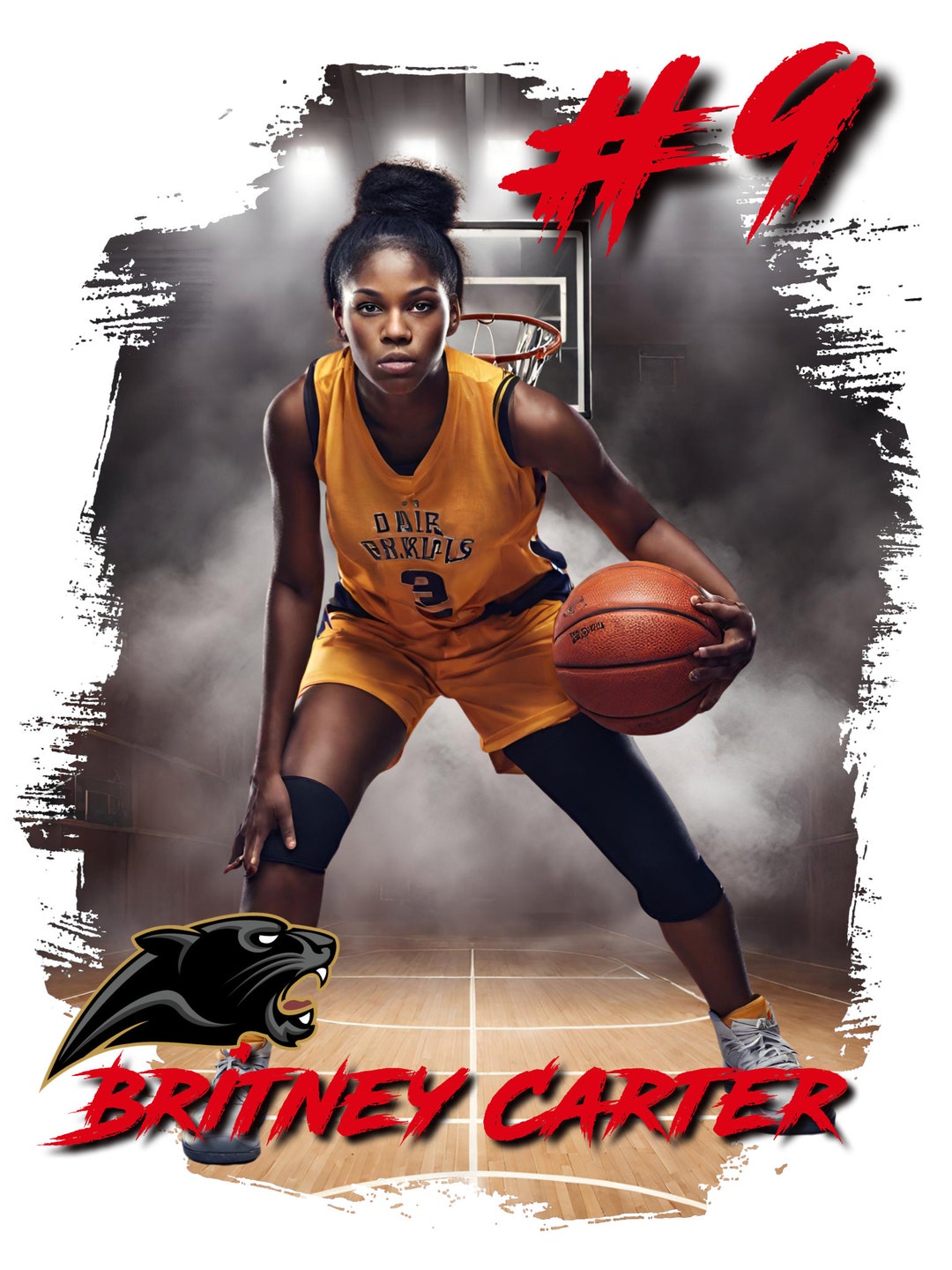 Basketball Gameday Stadium Sports Poster Photoshop Canva Overlay ...