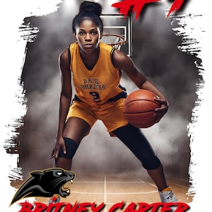 Basketball Gameday Stadium Sports Poster Photoshop Canva Overlay ...