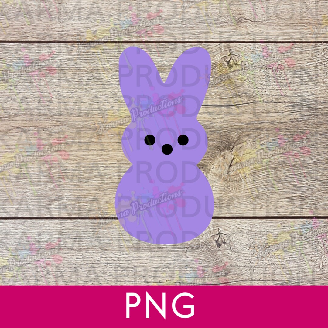 Easter Bunny Purple Peeps Cricut Silhouette Cut File PNG - Etsy