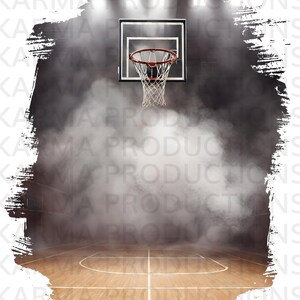 Basketball Gameday Stadium Sports Poster Photoshop Canva Overlay ...