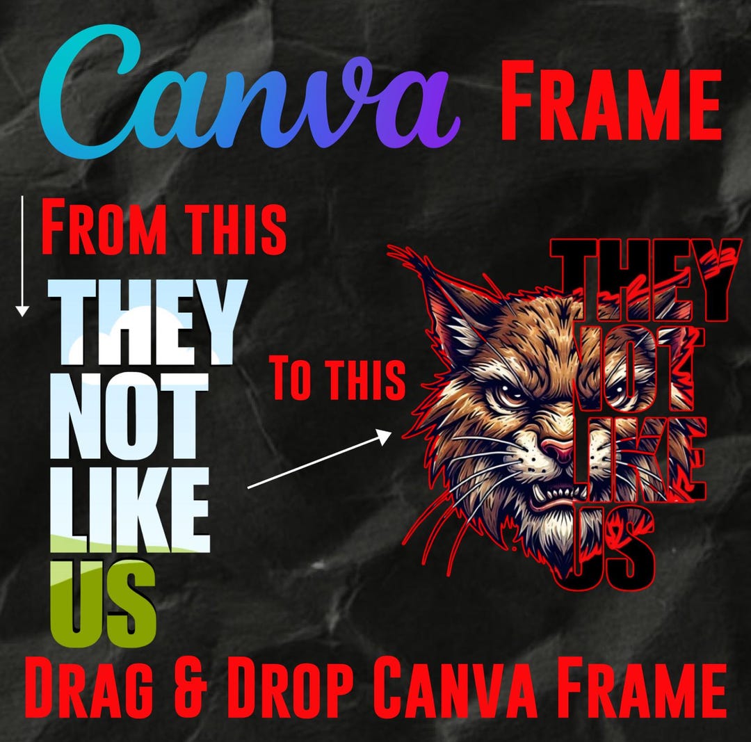 They Not Like Us | Canva | Drag & Drop | Frame | Template | Football ...