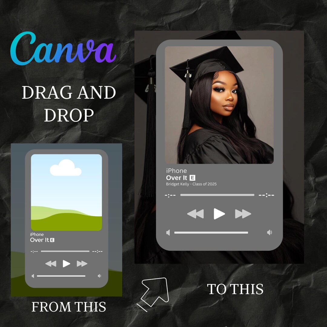 Canva | Drag & Drop | Apple Music | Graduation | Graduate | Grad ...
