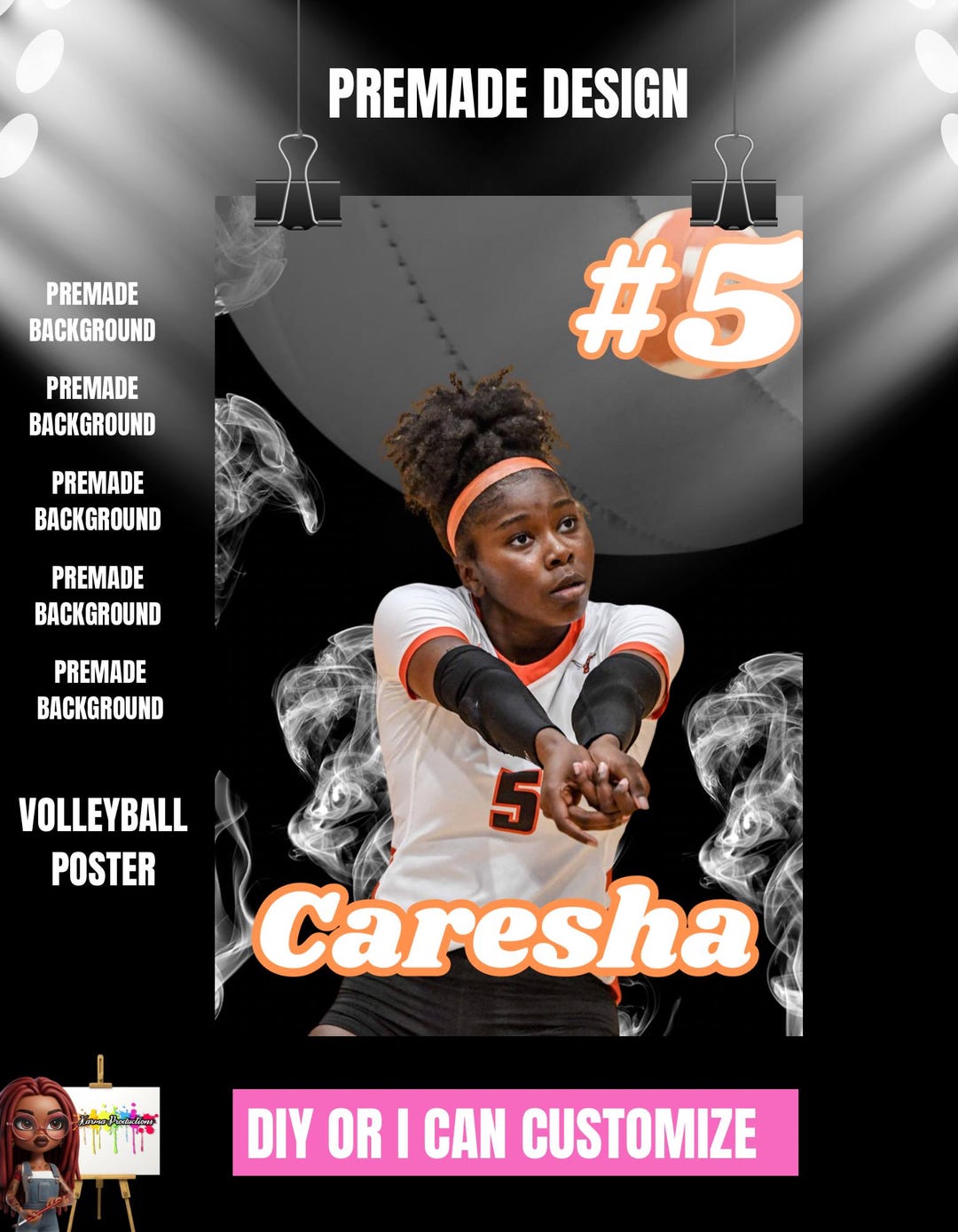 Volleyball Senior Night Poster: Premade Design (PNG) - Etsy