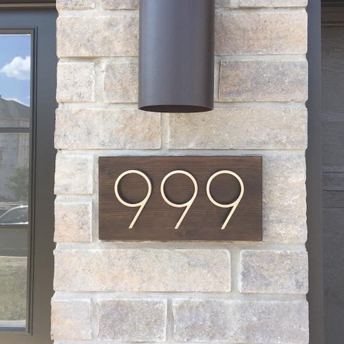 House Number Plaque House Numbers Address Sign Metal House - Etsy