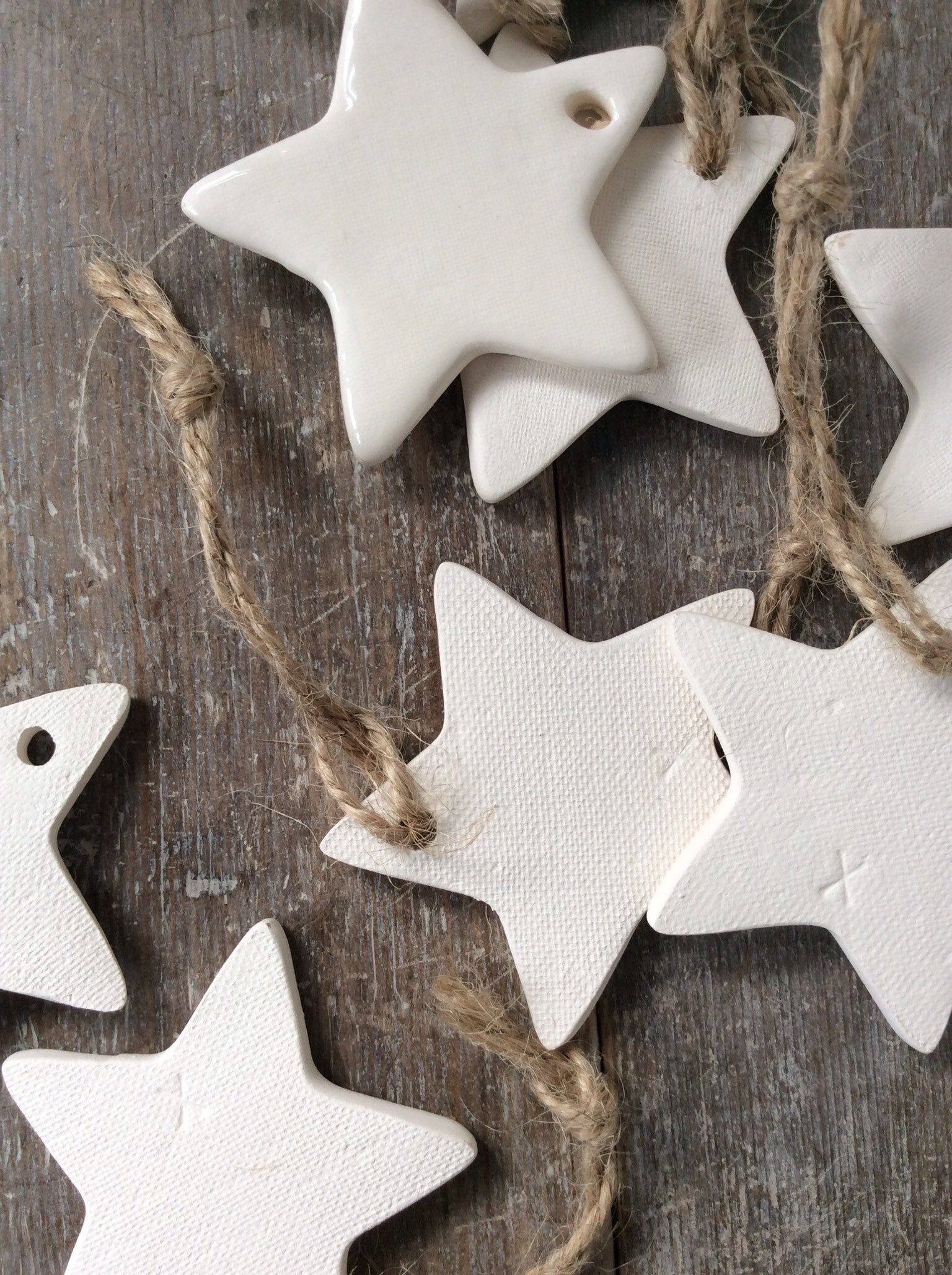 Handmade Ceramic White Star Ornament. Christmas Gift Tags | Etsy