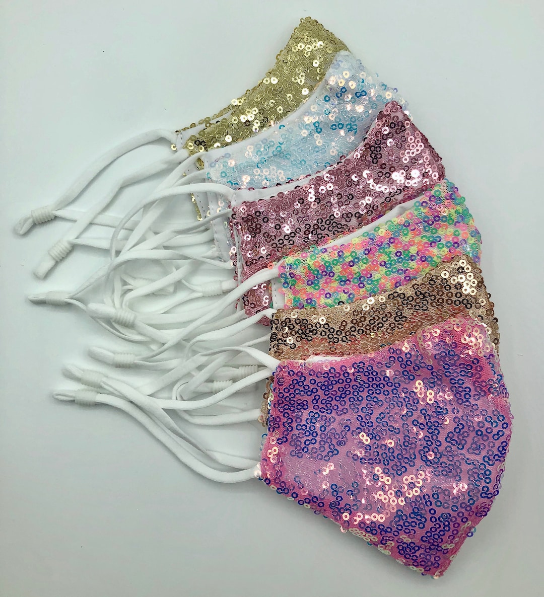 Kids Sequin Face Masks With Pocket and Filter | Adjustable Ear Straps ...