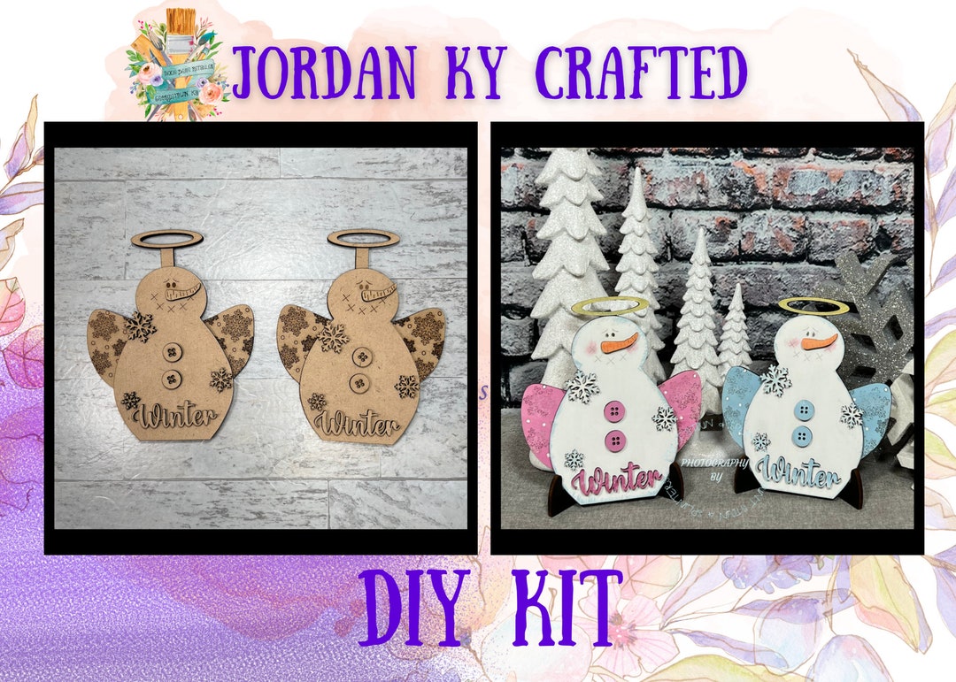 Winter Snow Angel DIY Ornaments, Snowman Ornament Kit, Christmas ...