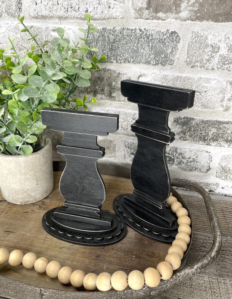 Spindle BASE Interchangeable DIY Shelf Sitters, Candle Holder - Etsy