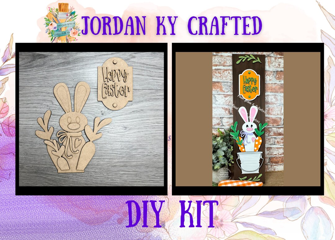 Bucket Bunny DIY Porch Leaner, Interchangeable Porch Leaner, Seasonal ...