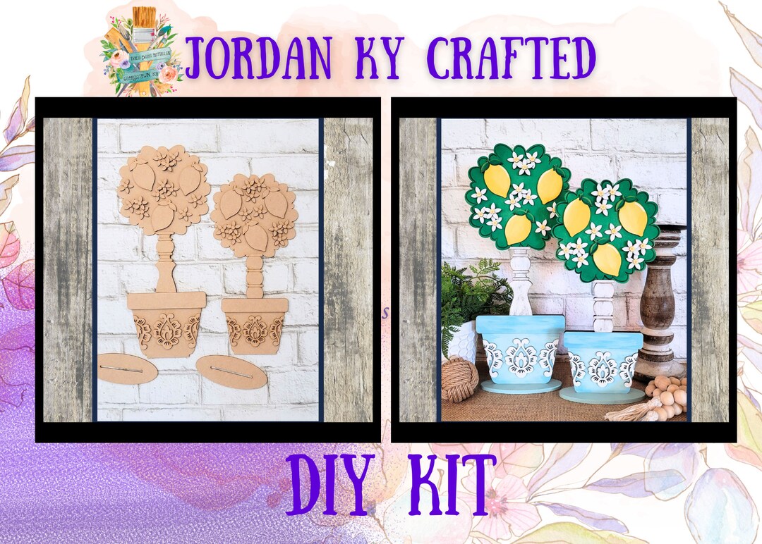 Topiary Lemon Trees, DIY Trees Kit, Tree Shelf Sitters, Tree Craft ...