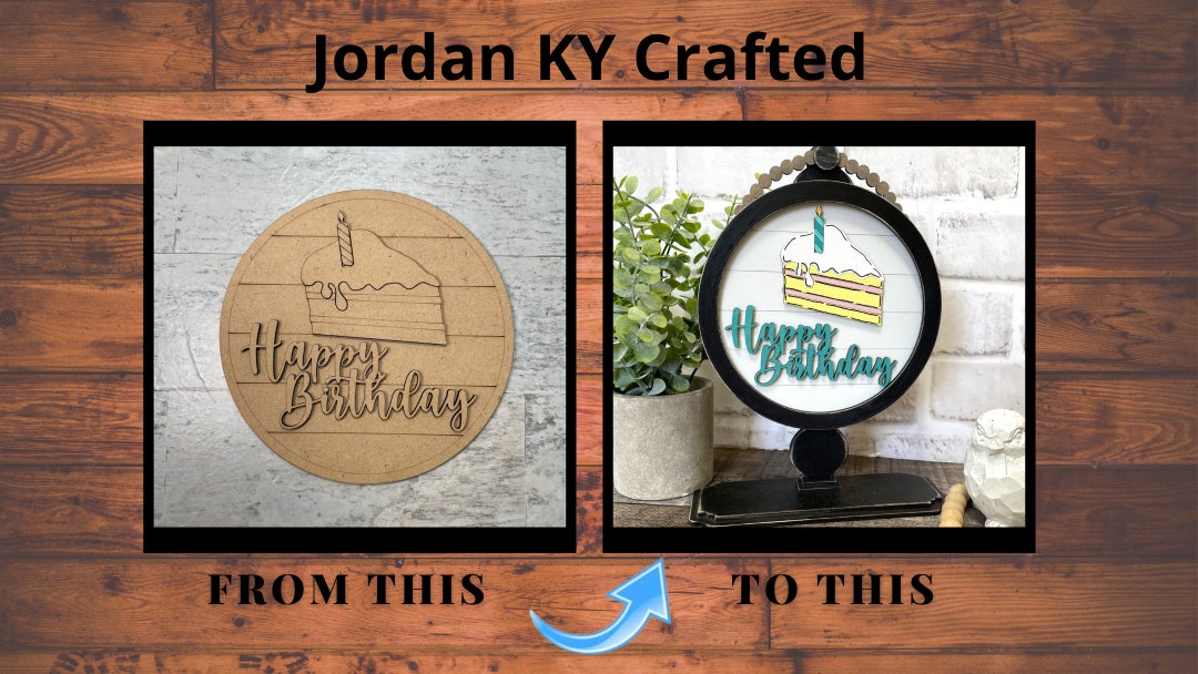 Happy Birthday Insert Round Pedestal Sign Interchangeable - Etsy