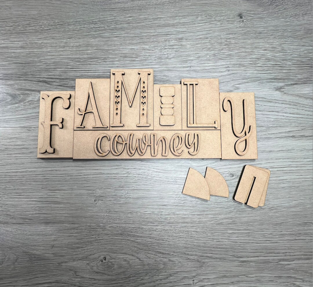 Personalized Family DIY Word Block, Name Word Block - Etsy