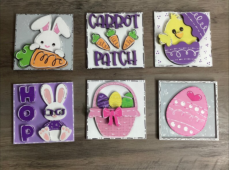 Some Bunny is Eggstra Ladder DIY Inserts, Easter Bunny Interchangeables, Easter Bunny Tiles ...